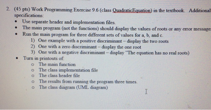 Solved 2. (45 pts work Pro Exercise 9.6 (class | Chegg.com