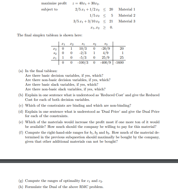 Solved Primal Problem to Dual Problem. & I need help with | Chegg.com