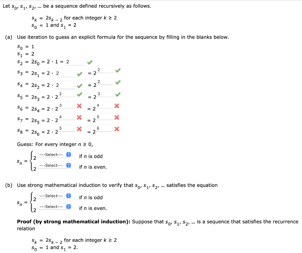 Solved Let So, S1, S2, ... be a sequence defined recursively | Chegg.com