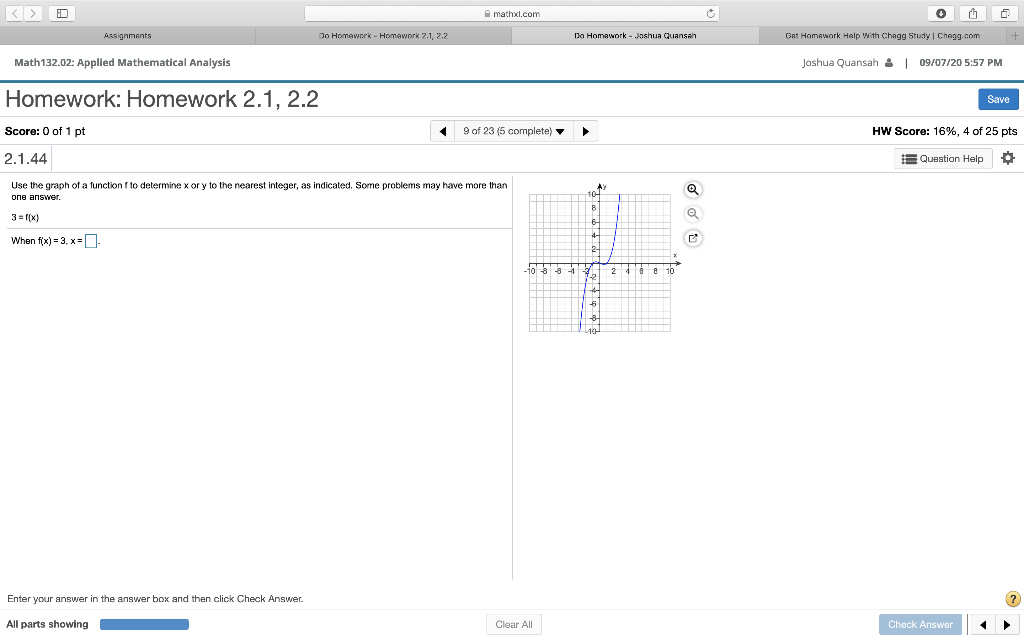 Solved D mathxl.com Assignments Do Homework - Homework 2.1, | Chegg.com
