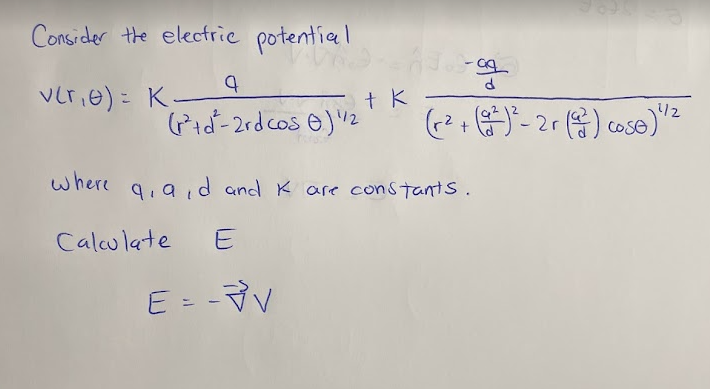 Solved Consider the electric potential | Chegg.com
