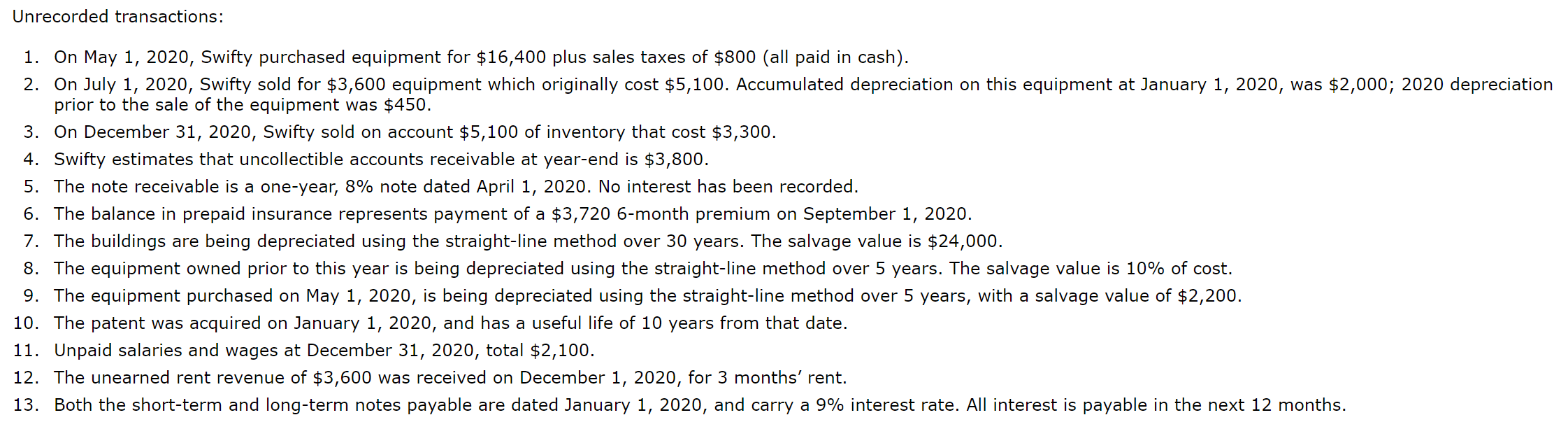 Solved Comprehensive Problem 9 (Part Level Submission) | Chegg.com