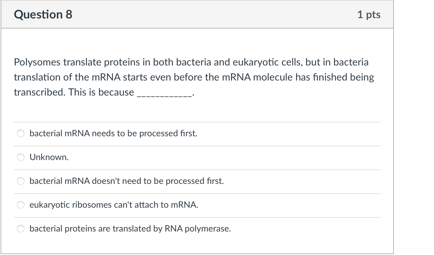 [Solved]: Polysomes translate proteins in both bacteria an