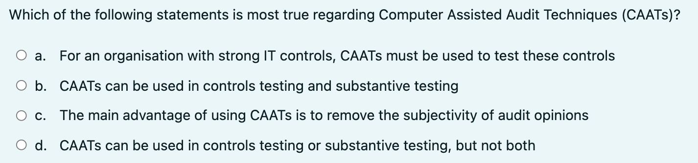 Solved Which of the following statements is most true | Chegg.com