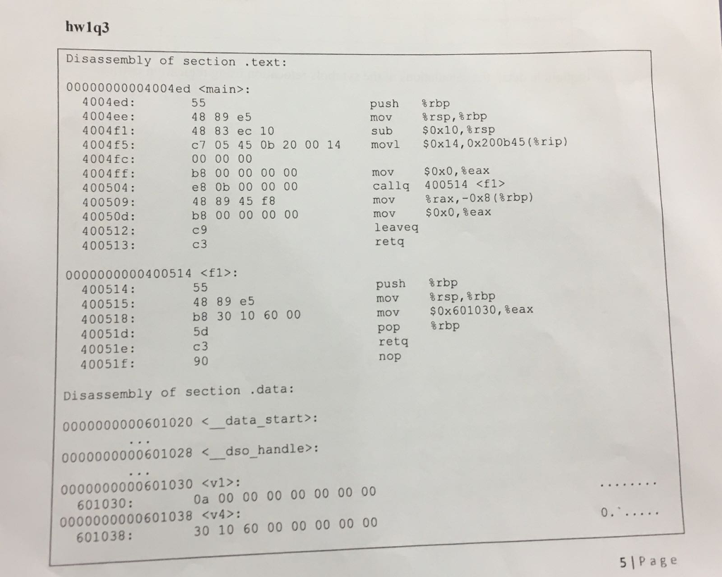 You are given two relocatable object files "hw1q5a.o" | Chegg.com