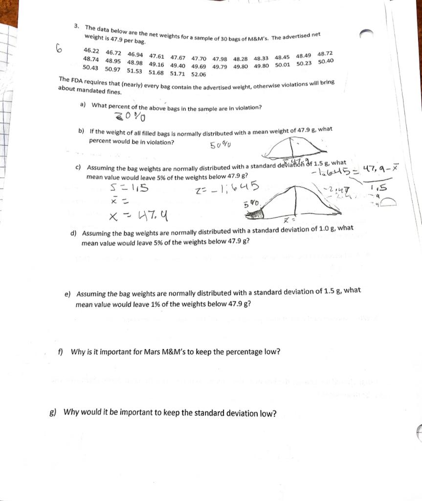 Solved 3. The data below are the net weights for a sample of | Chegg.com