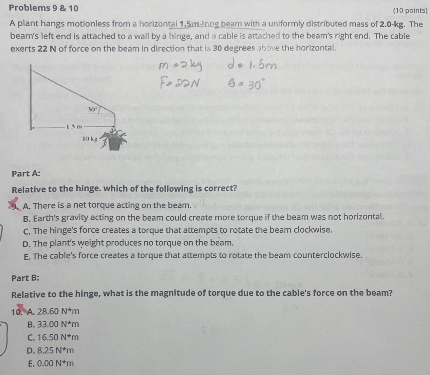 Solved 10&11 ﻿Please Show works and explain | Chegg.com