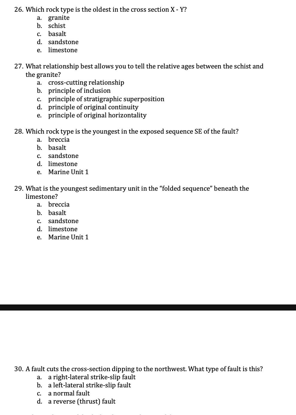 Solved GAME OF STONES Figure 5 Cross-section of Western | Chegg.com
