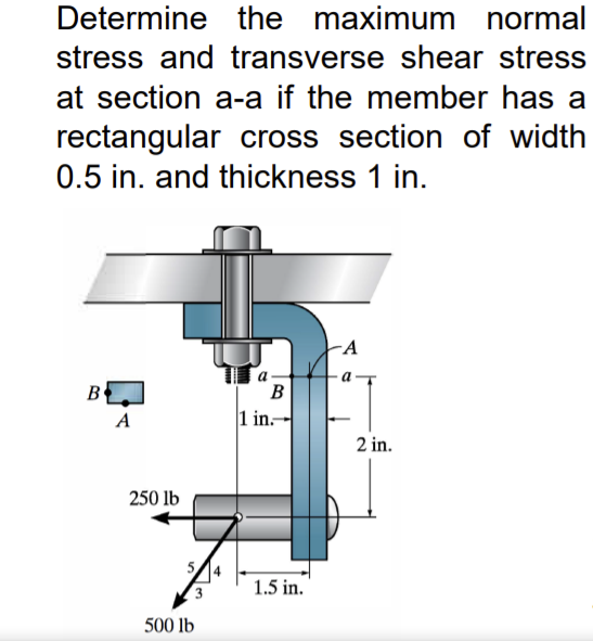 Solved Determine the maximum normal stress and transverse | Chegg.com
