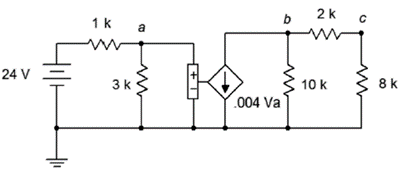 Solved PROBLEM 4. Calculate Vc in the circuit below - Vc is | Chegg.com