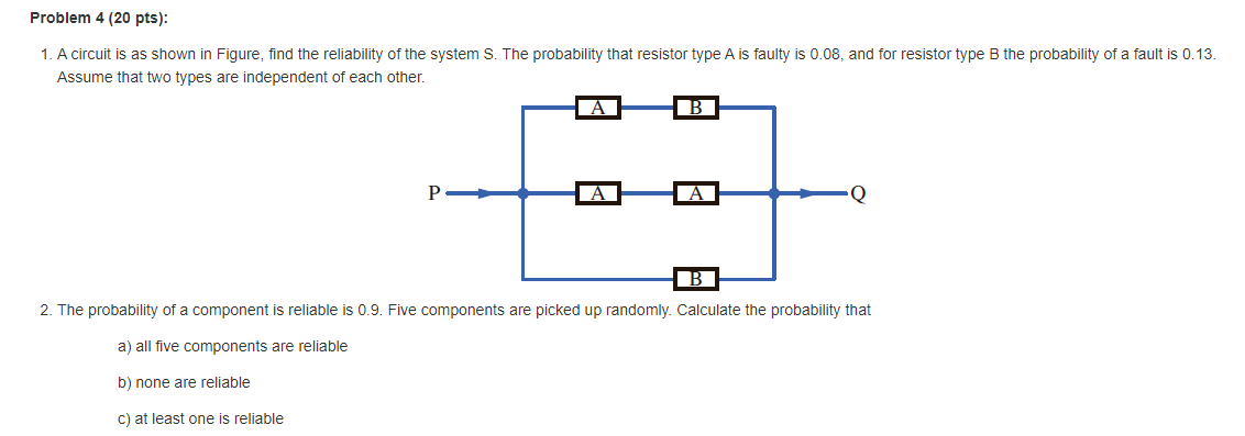 Solved Problem 4 (20 pts): 1. A circuit is as shown in | Chegg.com