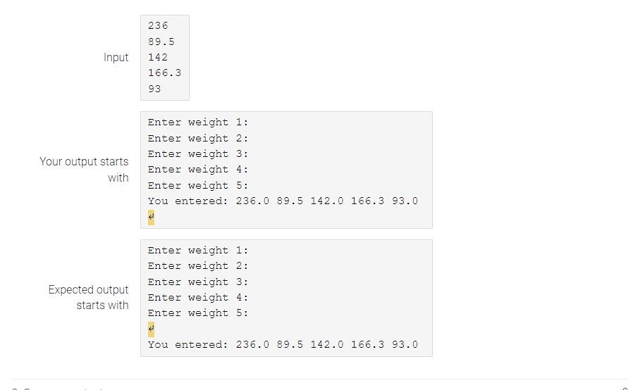 Solved Having an issue with spacing someone plz point it out | Chegg.com