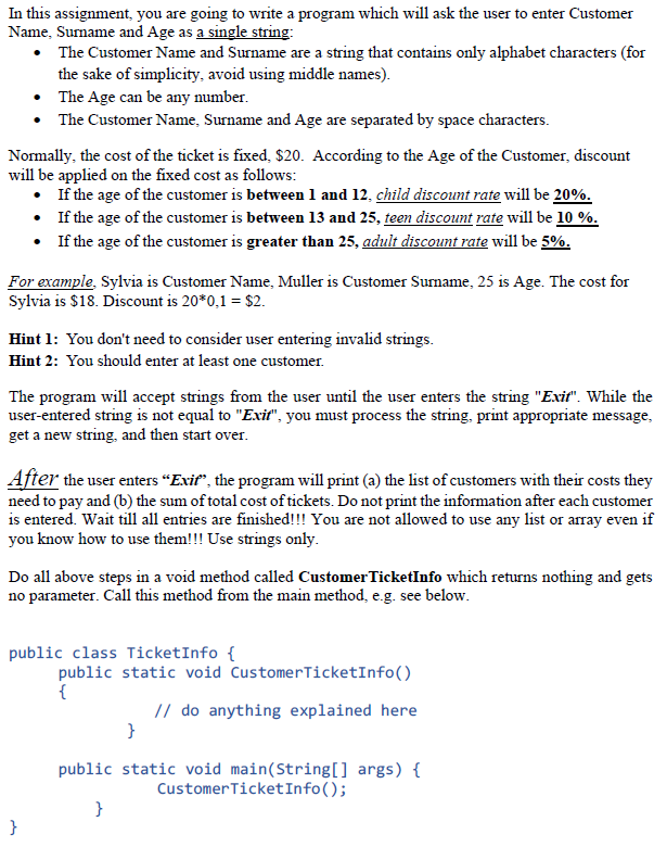 Solved In this assignment, you are going to write a program | Chegg.com