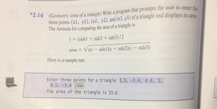 Solved Sections 12.2-12.6 e Triangle class) Design a class | Chegg.com