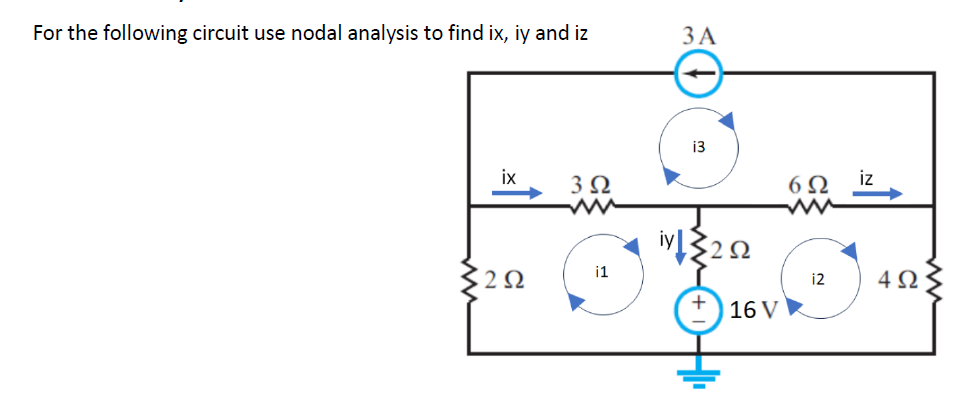 Solved For the following circuit use nodal analysis \\( | Chegg.com
