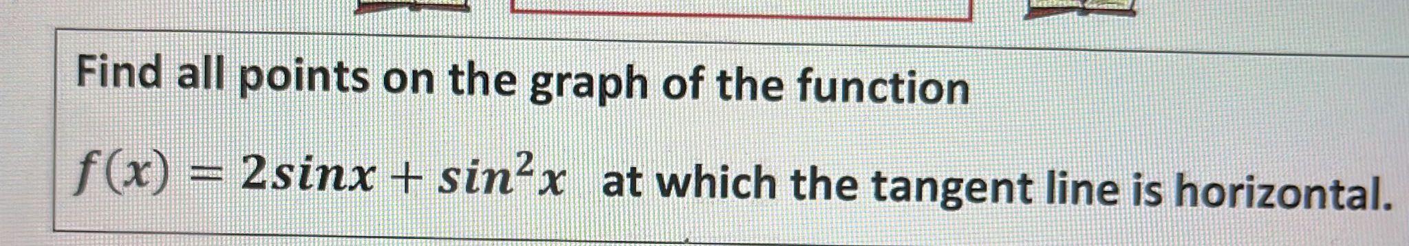 Solved Find all points on the graph of the function | Chegg.com