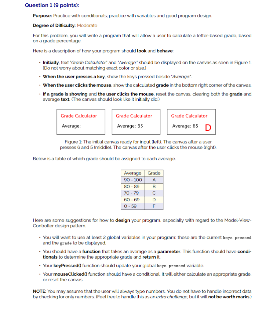 Solved Question 1 (9 points): Purpose: Practice with | Chegg.com