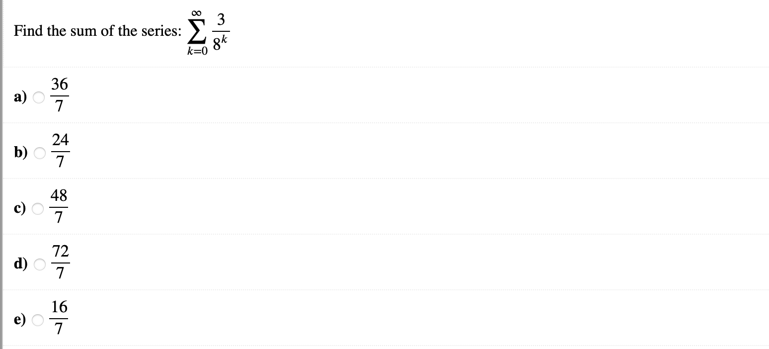 Solved Express the following series in sigma notation: | Chegg.com