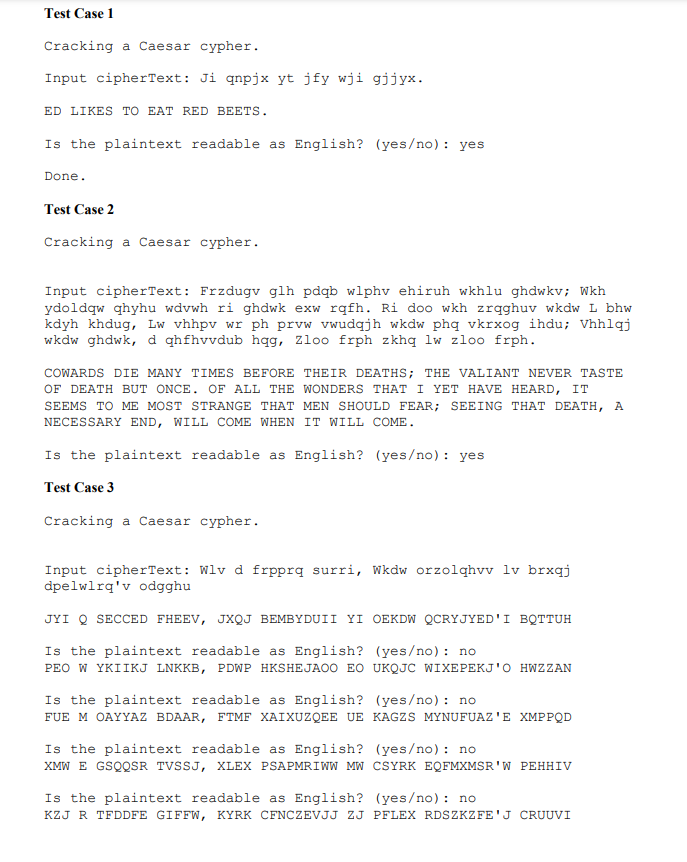 Assignment Overview The Caesar cipher is named after | Chegg.com