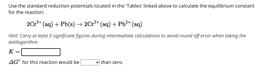 Solved Use the standard reduction potentials located in the | Chegg.com