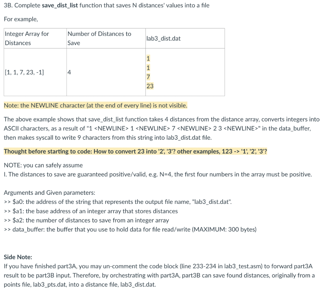 3B. Complete save_dist_list function that saves N | Chegg.com