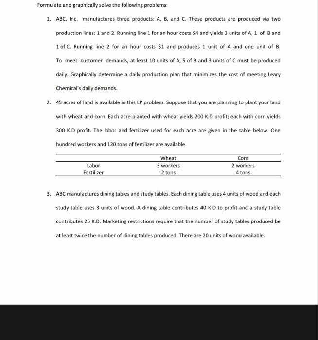 Formulate and graphically solve the following | Chegg.com