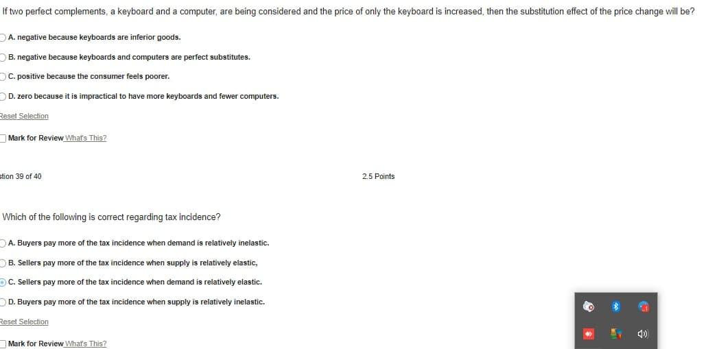 Solved If two perfect complements, a keyboard and a | Chegg.com