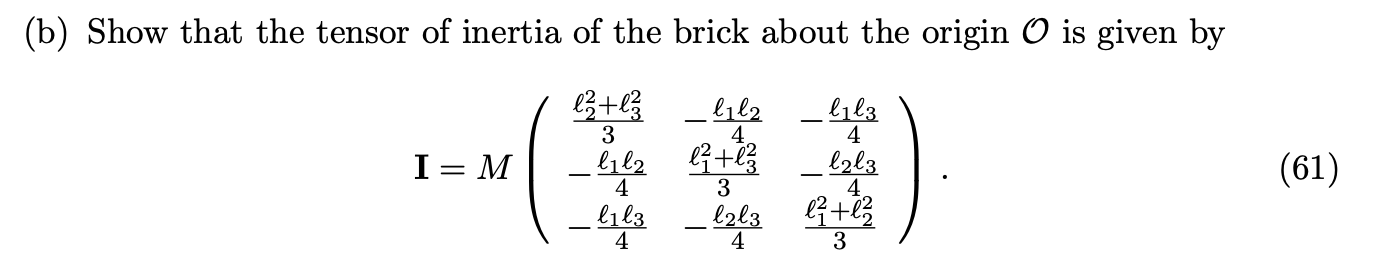 Solved Spinning Brick Consider a rectangular brick with | Chegg.com