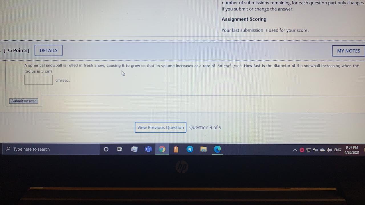 Solved number of submissions remaining for each question | Chegg.com