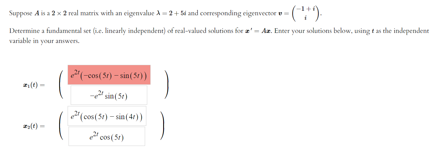 Solved Suppose A is a 2 x 2 real matrix with an eigenvalue | Chegg.com