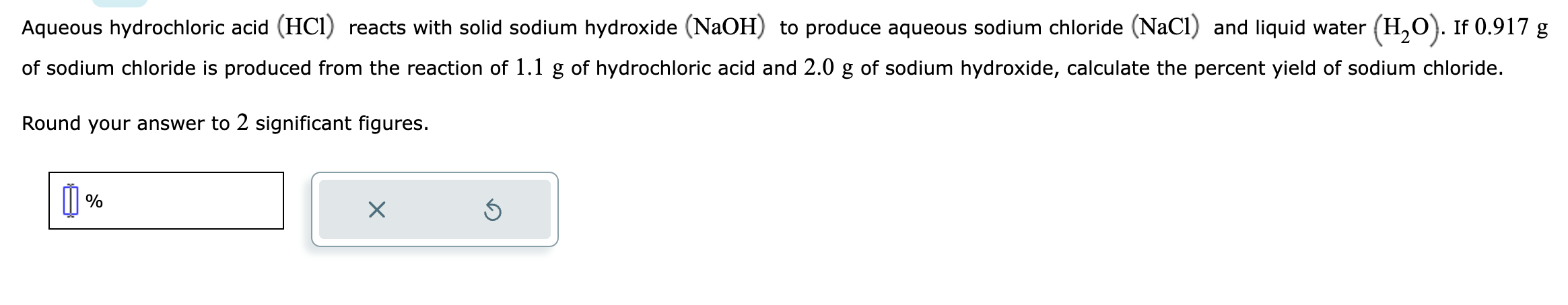 Solved Aqueous hydrochloric acid (HCl) reacts with solid | Chegg.com