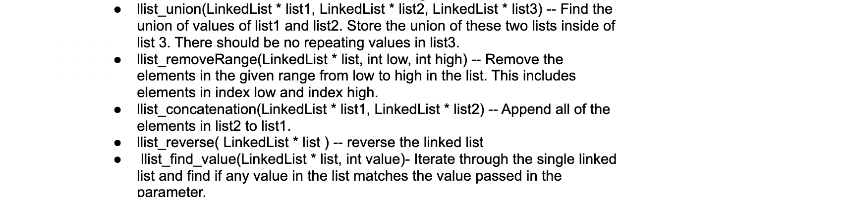 Solved - Ilist_union(LinkedList * list1, LinkedList * list2, | Chegg.com