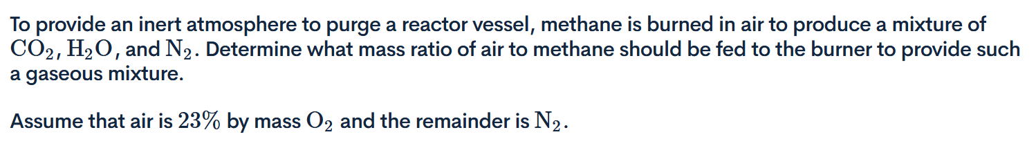 Solved To provide an inert atmosphere to purge a reactor | Chegg.com
