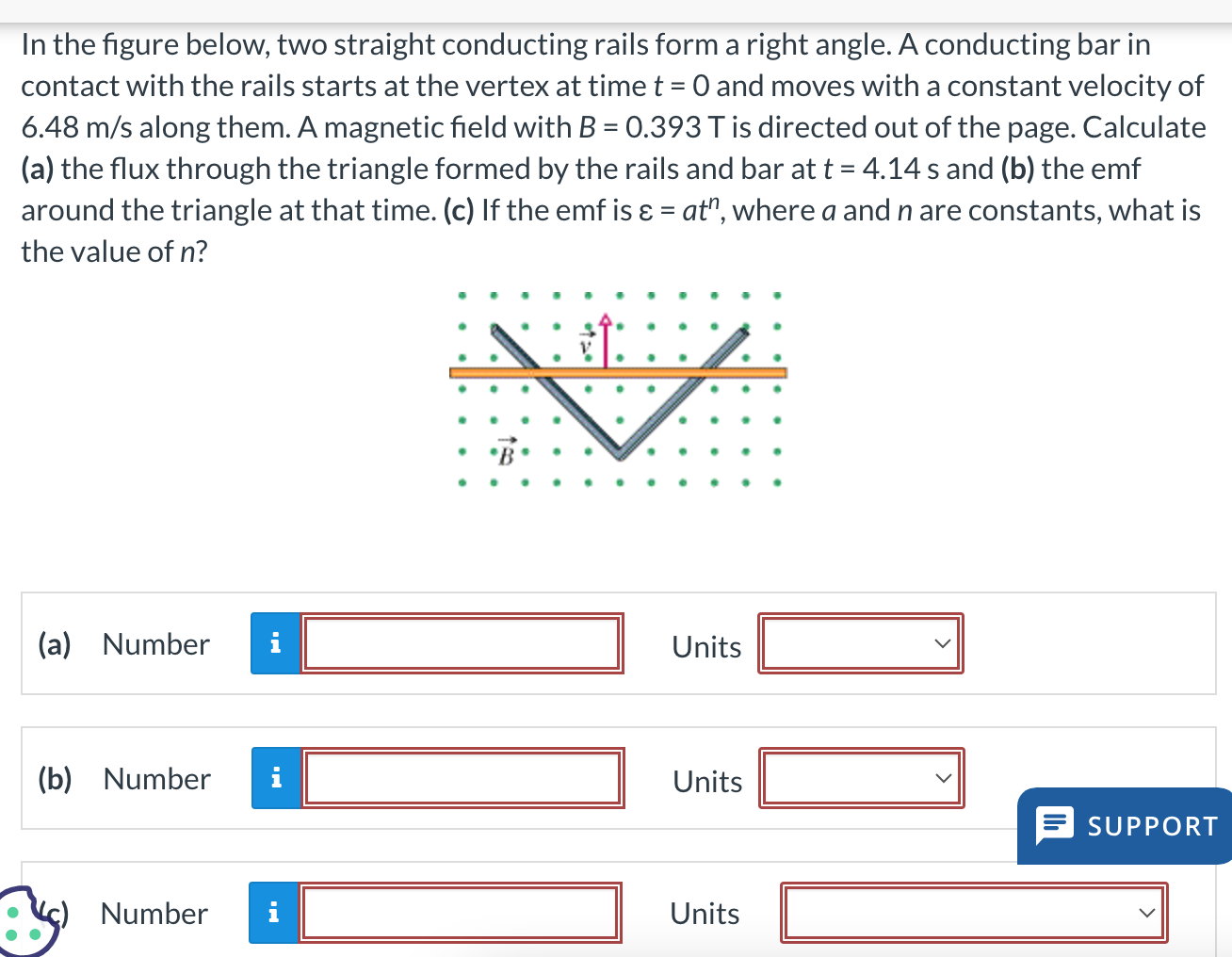 Solved In the figure below, two straight conducting rails | Chegg.com