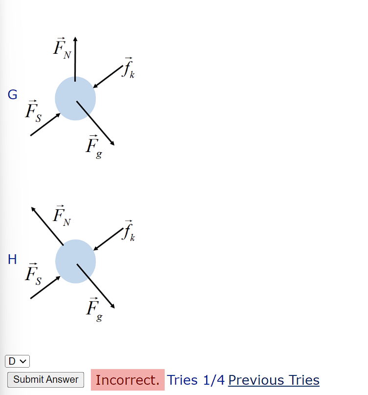 [Solved]: D V Submit Answer Incorrect. Tries 1/4 Prev