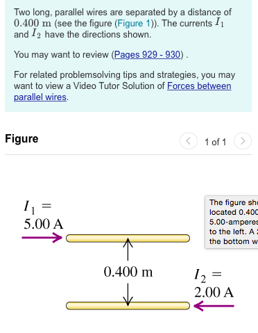Solved Two long, parallel wires are separated by a distance | Chegg.com