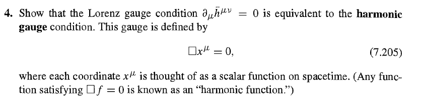 Solved 4. Show that the Lorenz gauge condition ophnV0 is | Chegg.com