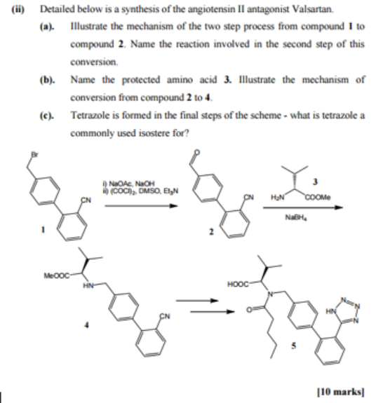 Solved Detailed below is a synthesis of the angiotensin II | Chegg.com