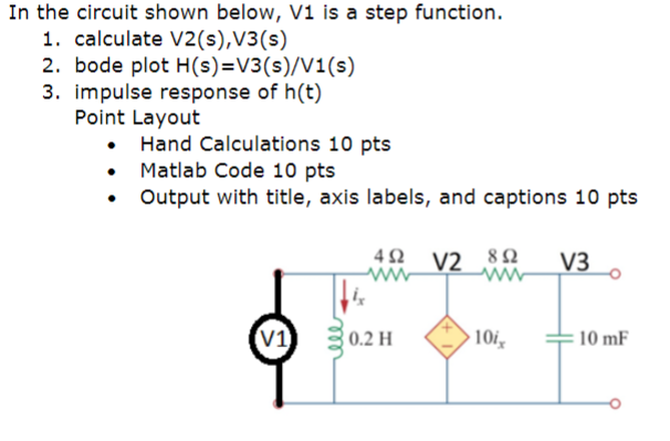 Solved In The Circuit Shown Below, V1 Is A Step Function. 1. 