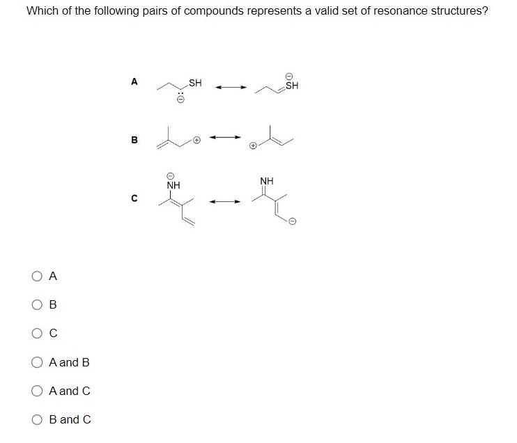 Solved Which of the following pairs of compounds represents | Chegg.com