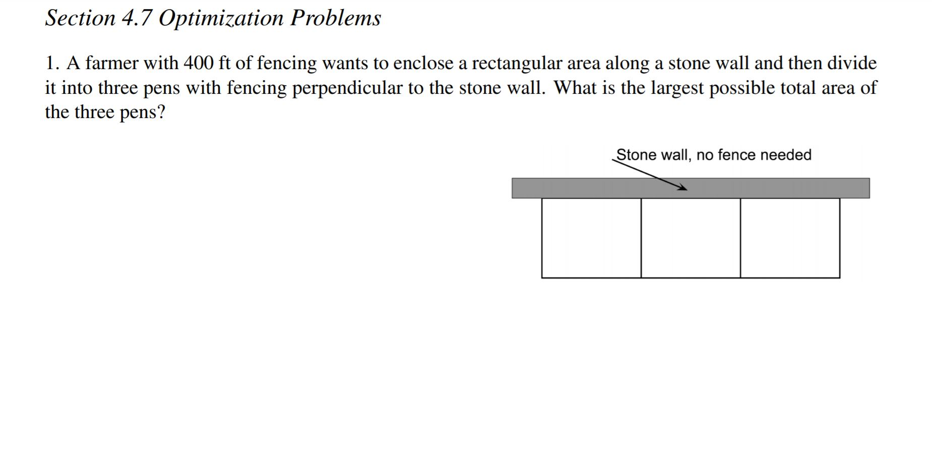 Solved Section 4.7 Optimization Problems 1. A farmer with | Chegg.com