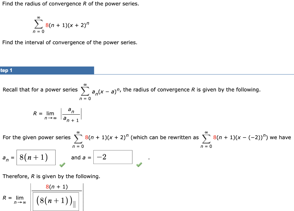 Solved Find the radius of convergence R of the power series. | Chegg.com