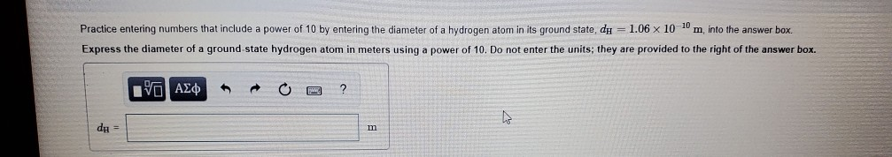 Solved Practice entering numbers that include a power of 10 | Chegg.com