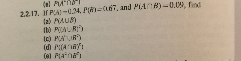 Solved If the P(A) = 0.24, P(B) = 0.67, and P(A intersect B) | Chegg.com