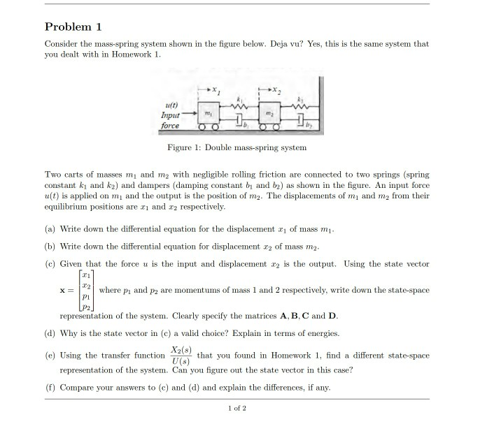 Solved Problem 2 A space module of mass m descending on Mars | Chegg.com