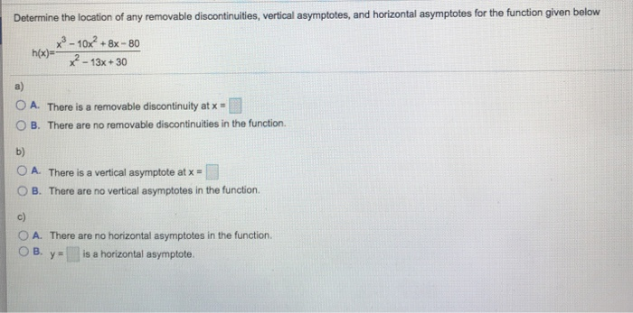 Solved Determine The Location Of Any Removable