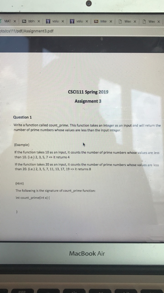 Solved to/cs111/pdf/Assignment3.pdf cSCI111 Spring 2019 | Chegg.com