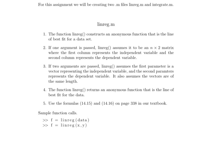 Solved Follow the prompt. Use Matlab or Octave to do the | Chegg.com
