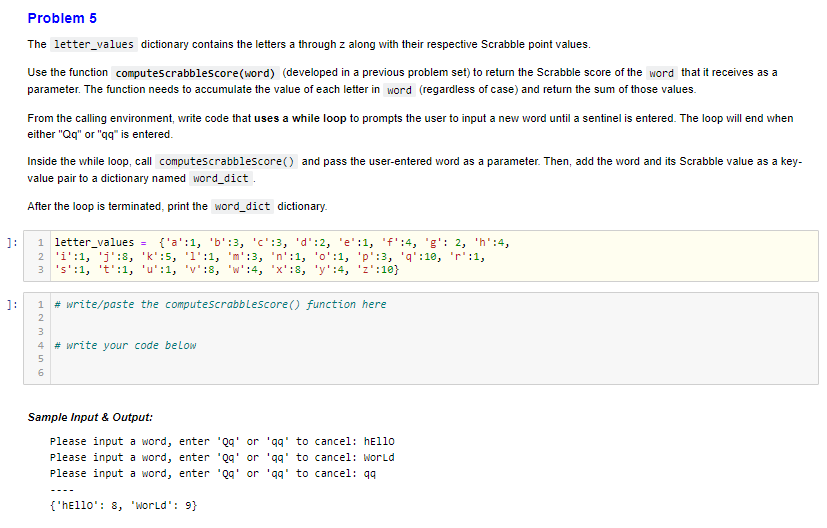 Solved Problem 5 The dictionary contains the letters a | Chegg.com