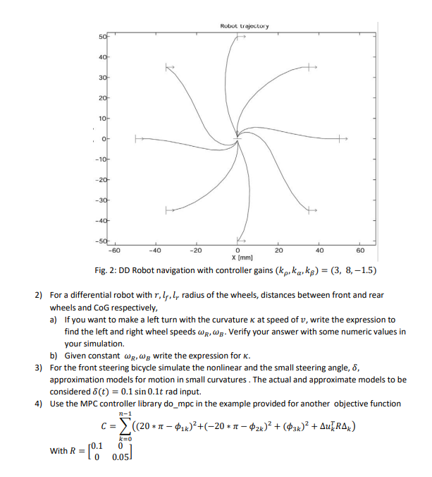 Solved Differential drive simulation and way point control. | Chegg.com